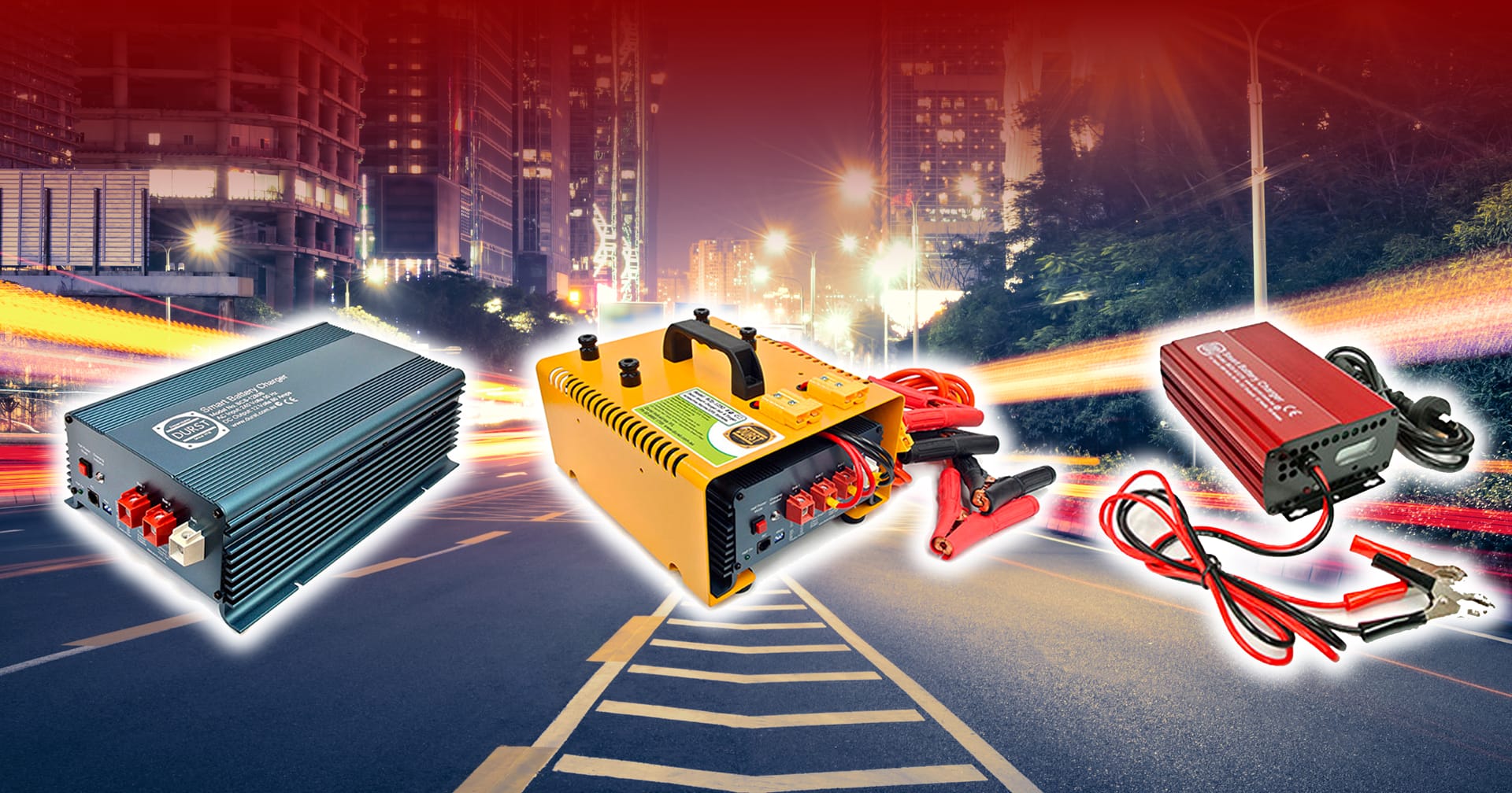 Durst smart battery charger / power supply range keeps full battery voltage